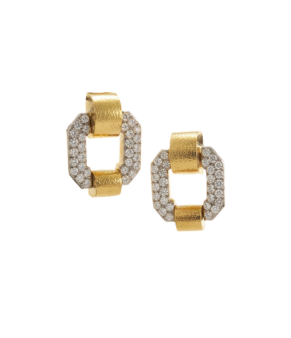 Octagonal Buckle Earrings | David Webb New York