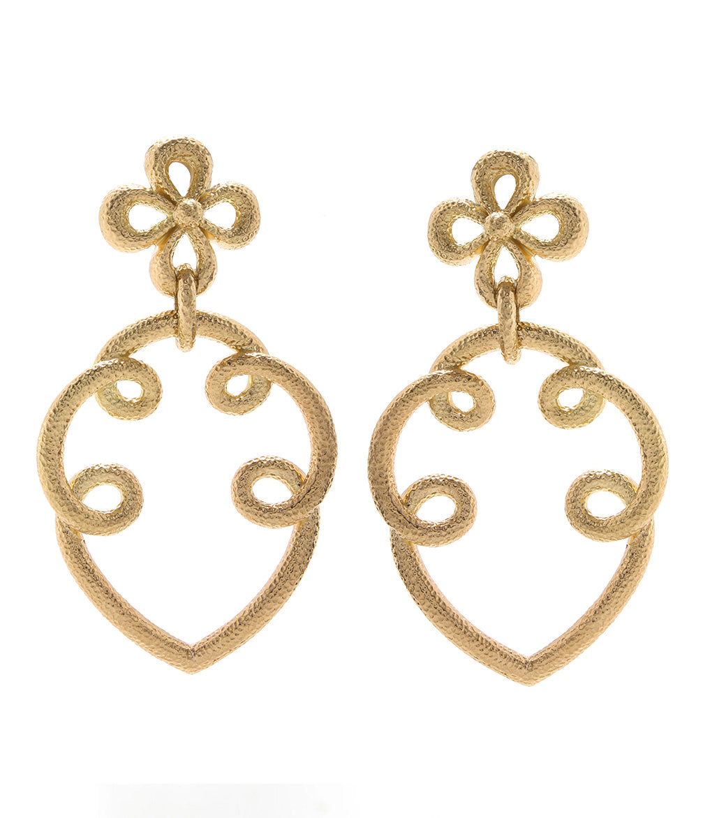 Arabesque Gold Drop Earrings | David Webb New York