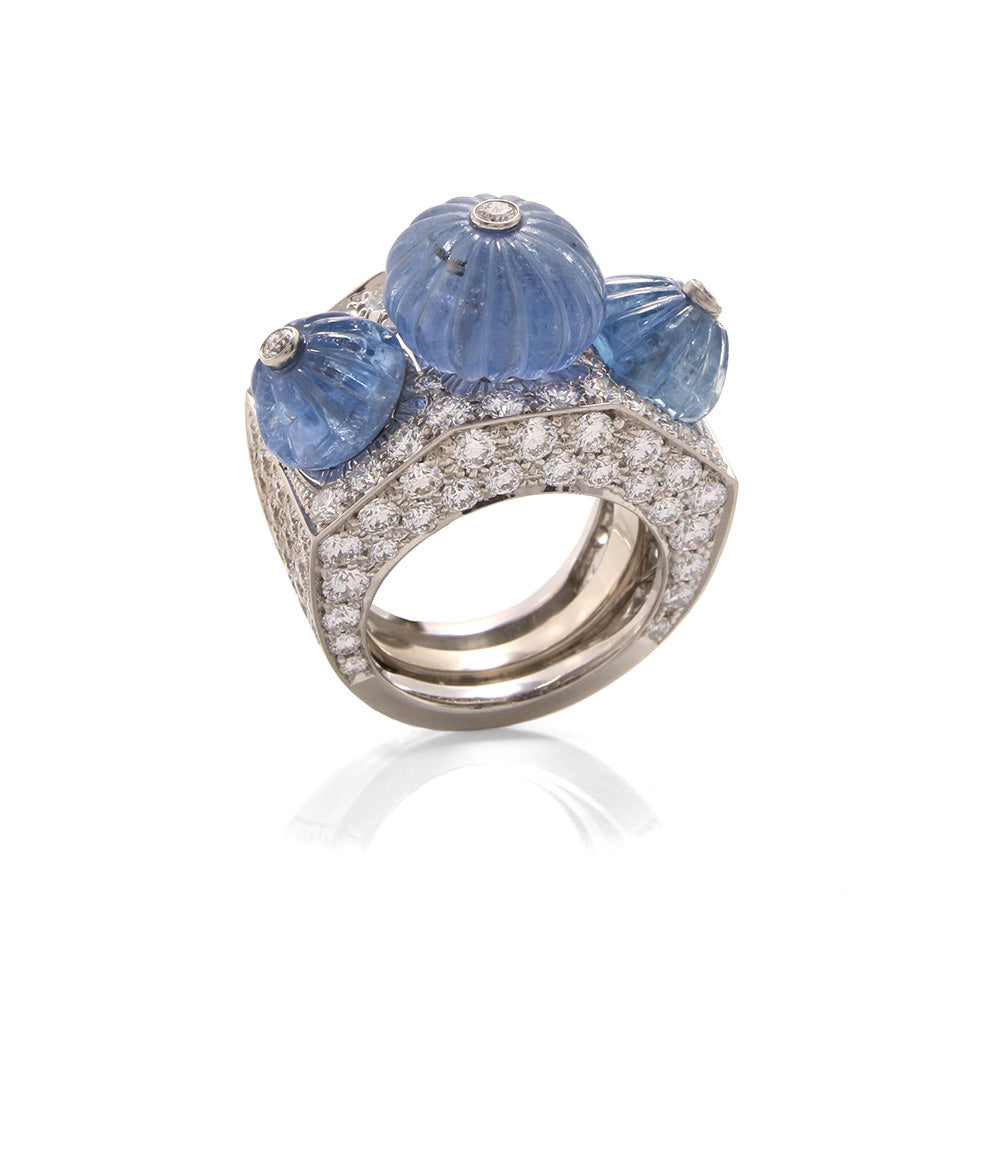 Triple Crown Ring, Sapphire | David Webb New York