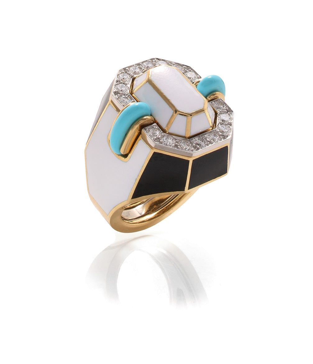Small Facet Ring, Turquoise | David Webb New York