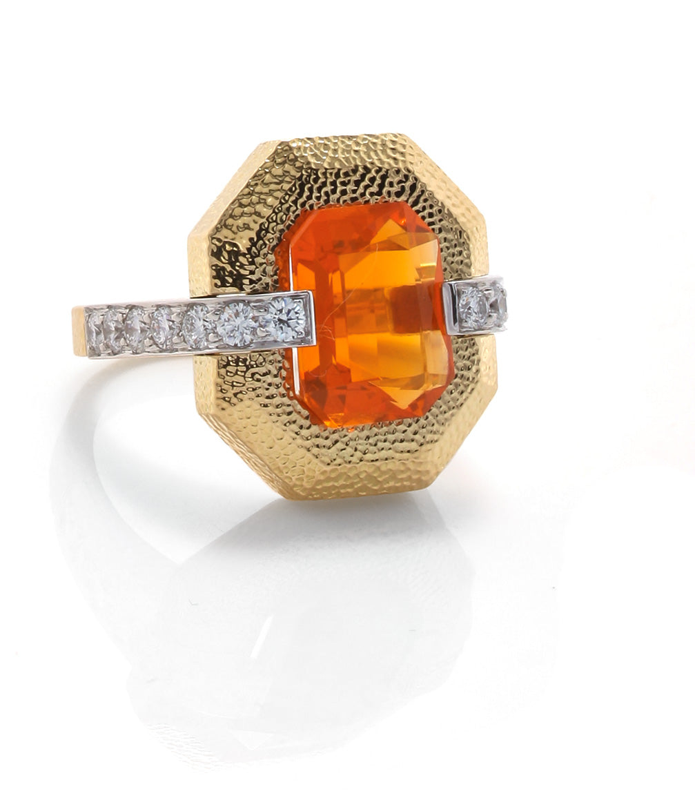 Avenue Ring, Fire Opal | David Webb New York