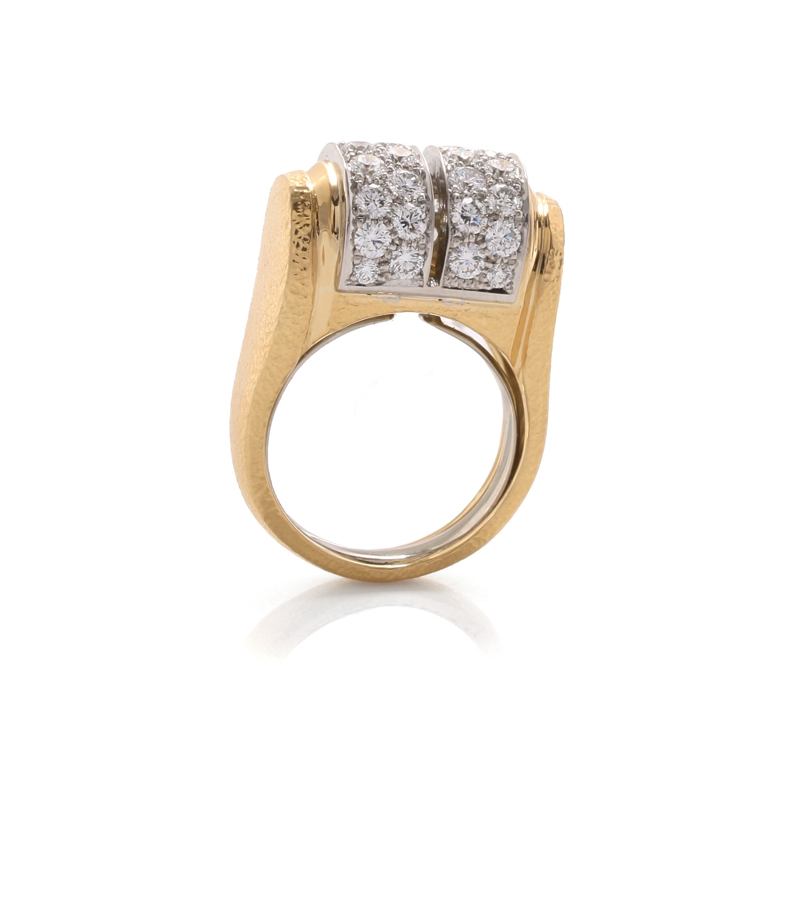Diamond Twin Arches Ring | David Webb New York