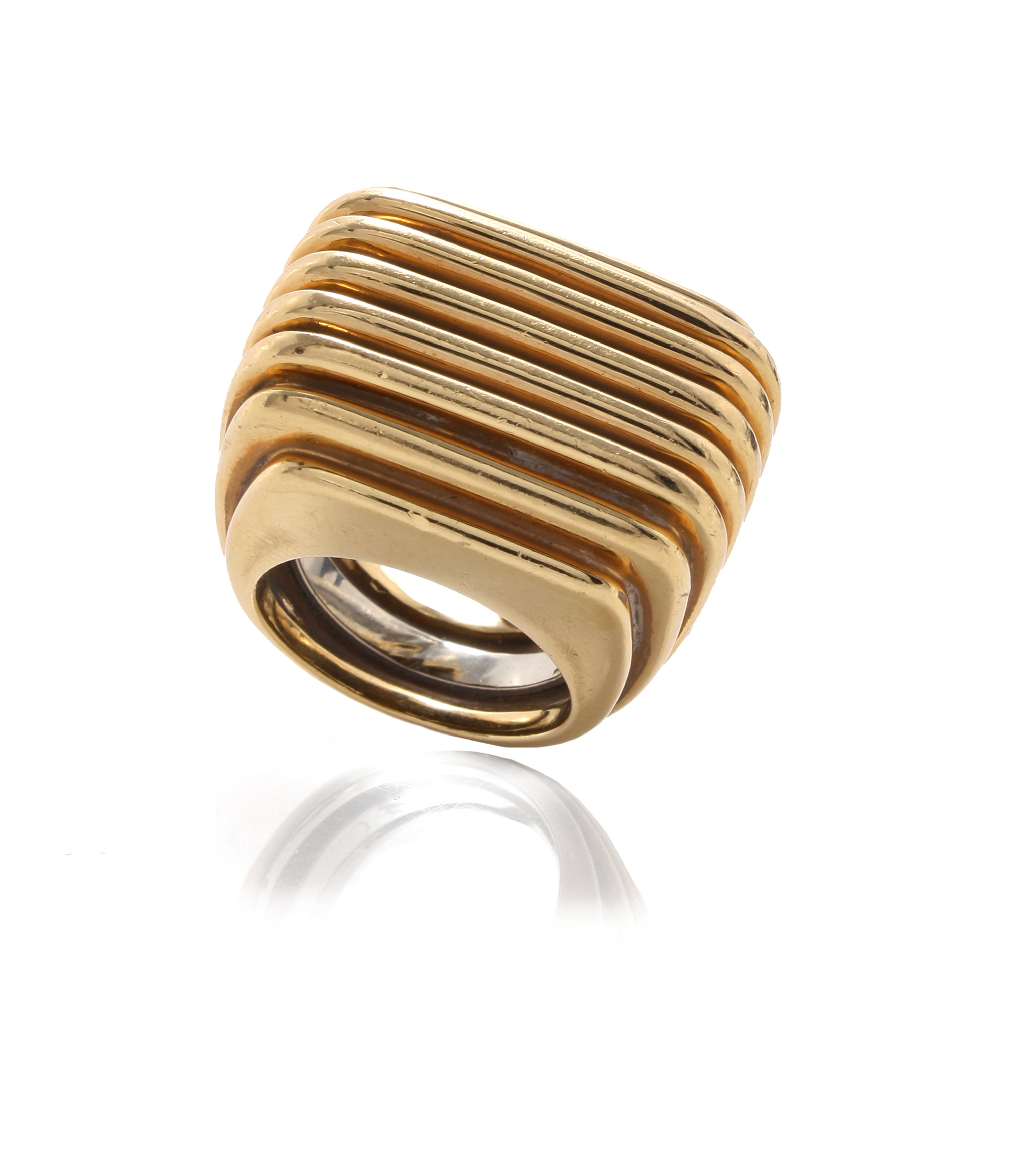 Polished Gold Radiator Ring | David Webb New York