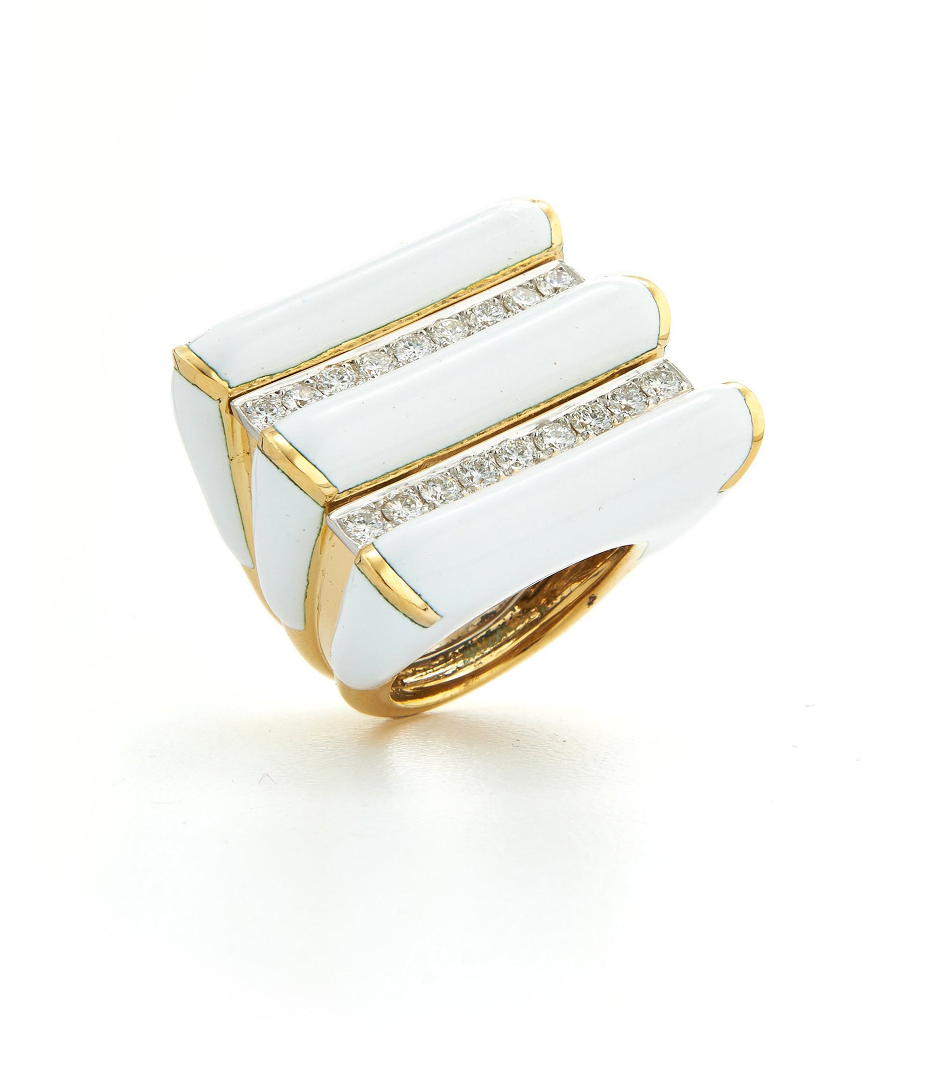 White Enamel Radiator Ring | David Webb New York